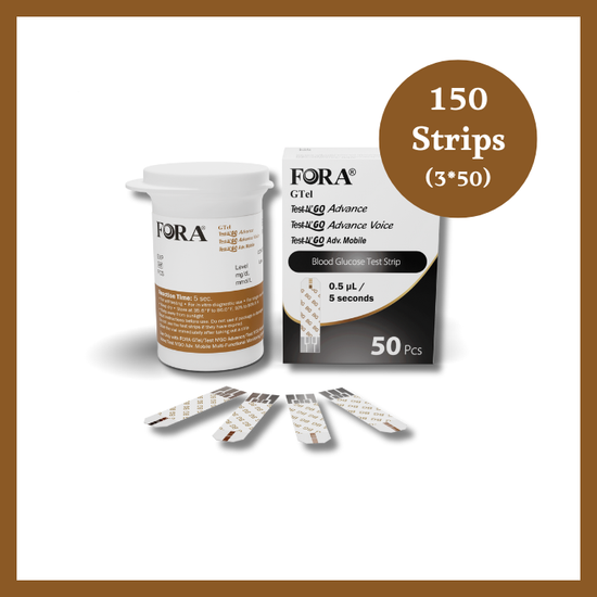 FORA Glucose Test Strips (50ct) - For Test N'Go Advance Series Meters